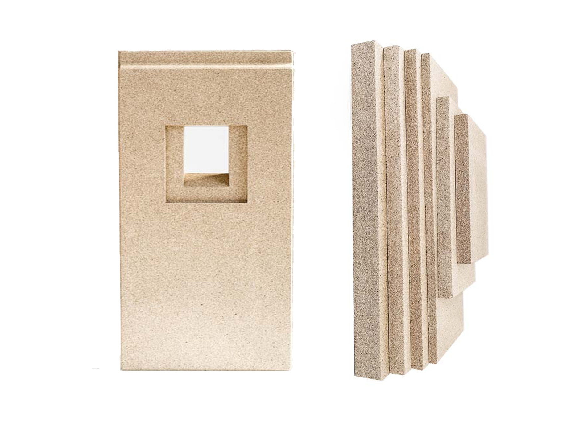 Metallurgy Refractory Insulation Board High Temperature Sandy Color